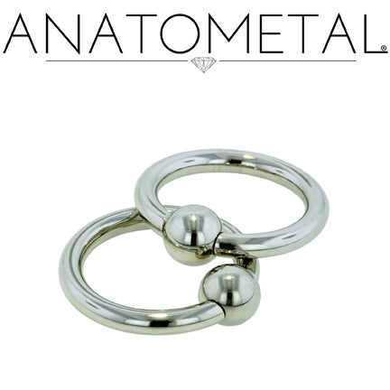 Captive bead ring in titanium with ti bead, 2g – Piercing Experience