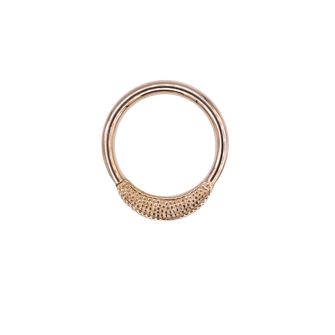Janna seam ring without gems, 14k rose gold, 16g 3/8” – Piercing Experience