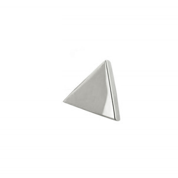 Triangle end in white gold, 5mm, threadless – Piercing Experience