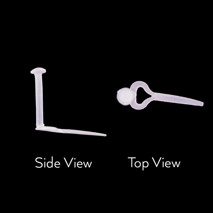 Silicone clear “heart” retainer with parylene coating, 18g – Piercing ...