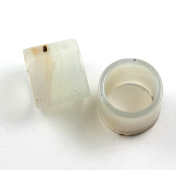 No flare stone eyelets in grey agate, 3/4" (19mm) – Piercing Experience