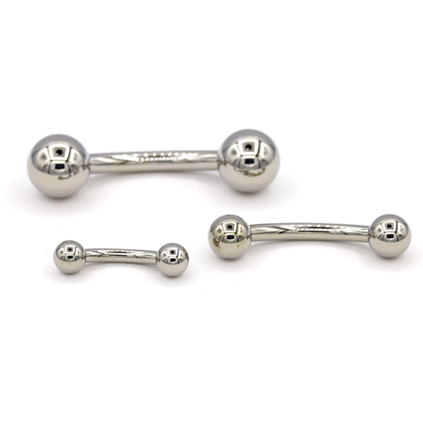 Curved barbell in titanium, 10g – Piercing Experience